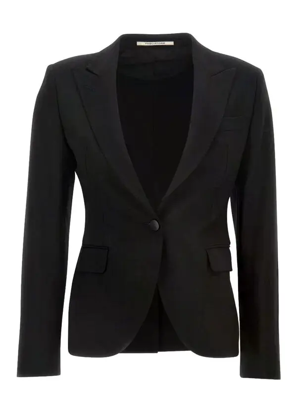 Tagliatore Single-breasted Peak-lapel Blazer - Black