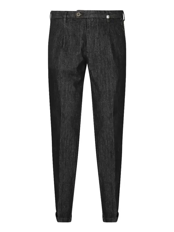MYTHS Pleated Denim Jeans - Black