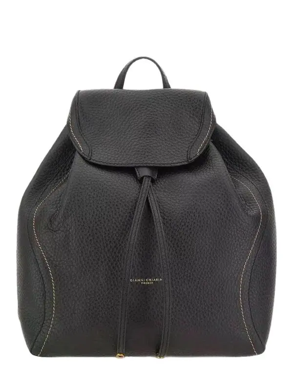 GIANNI CHIARINI Medium Violette Grained Bovine Leather Backpack - Black