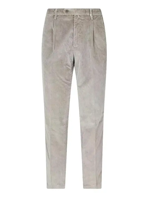 MYTHS Pleated Corduroy Trousers - Neutrals