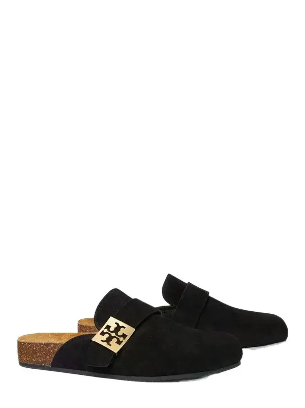 Tory Burch Mellow Logo-plaque Mules - Black