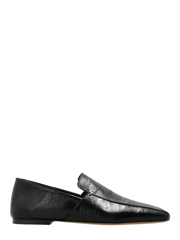 Yuzefi Sahra Eel-effect Leather Loafers - Black