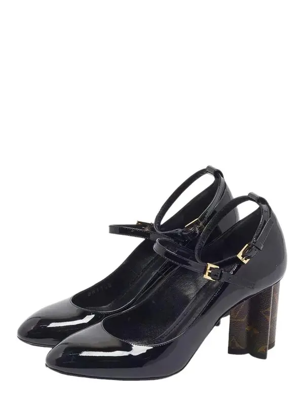 LOUIS VUITTON Bliss Monogram Mary Jane Pumps - Black