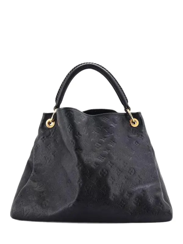 LOUIS VUITTON Artsy Handbag Monogram Empreinte Leather Mm Hobo Bag - Black