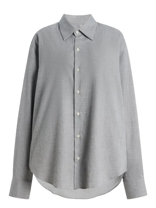 Comme Si The Classic Cotton Flannel Shirt - Grey