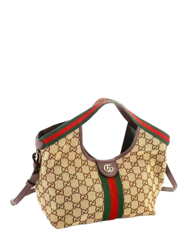 Gucci Giglio Gg Canvas Small Tote Bag - Brown