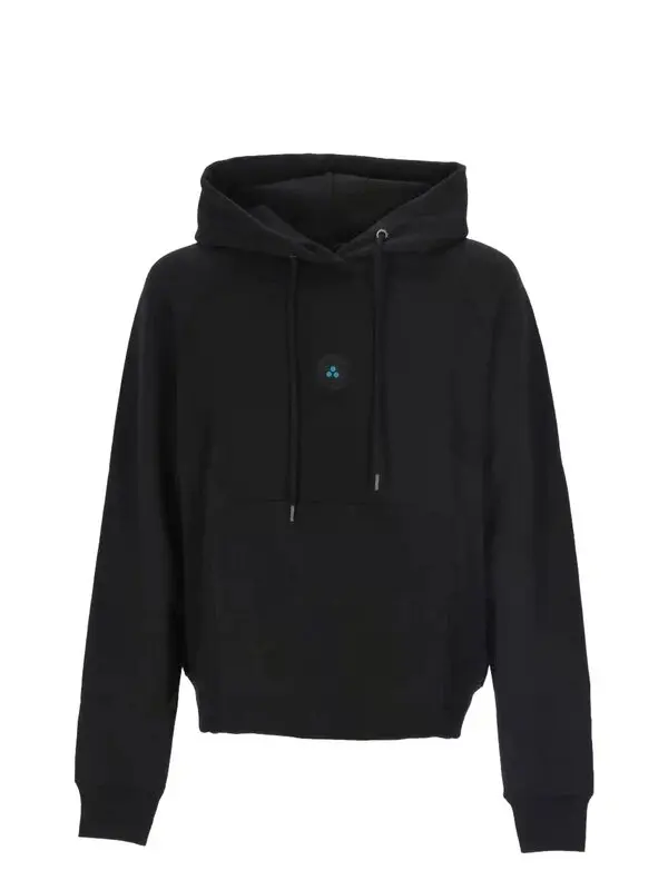 Peuterey Logo-patch Raglan-sleeve Hoodie - Black