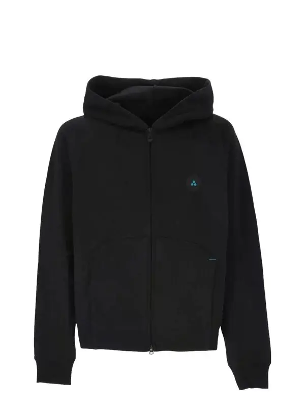 Peuterey Logo-patch Zip-up Hoodie - Black