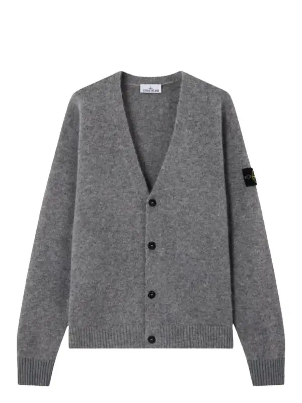 Stone Island 5100046 Baby Alpaca Blend Cardigan - Grey