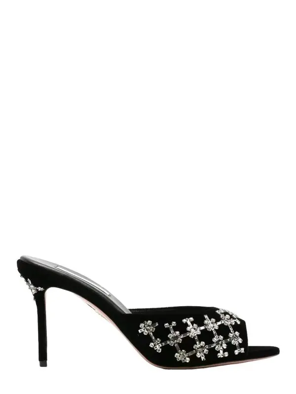 AQUAZZURA Sugar Mule Sandals - Black