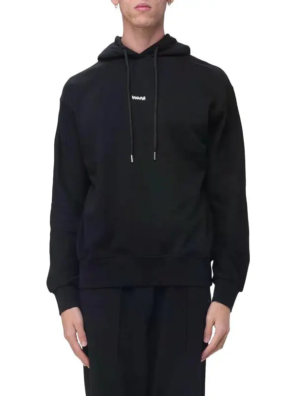DISCLAIMER Graffiti-print Cotton Hoodie - Black