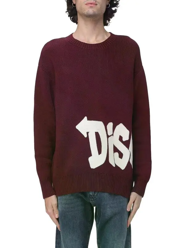 DISCLAIMER Logo-detail Cotton Sweater - Red