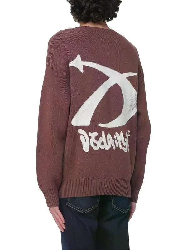 DISCLAIMER Logo-print Drop-shoulder Sweater - Brown