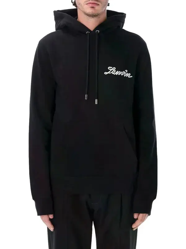 LANVIN Ribbon Hoodie In Cotton - Black