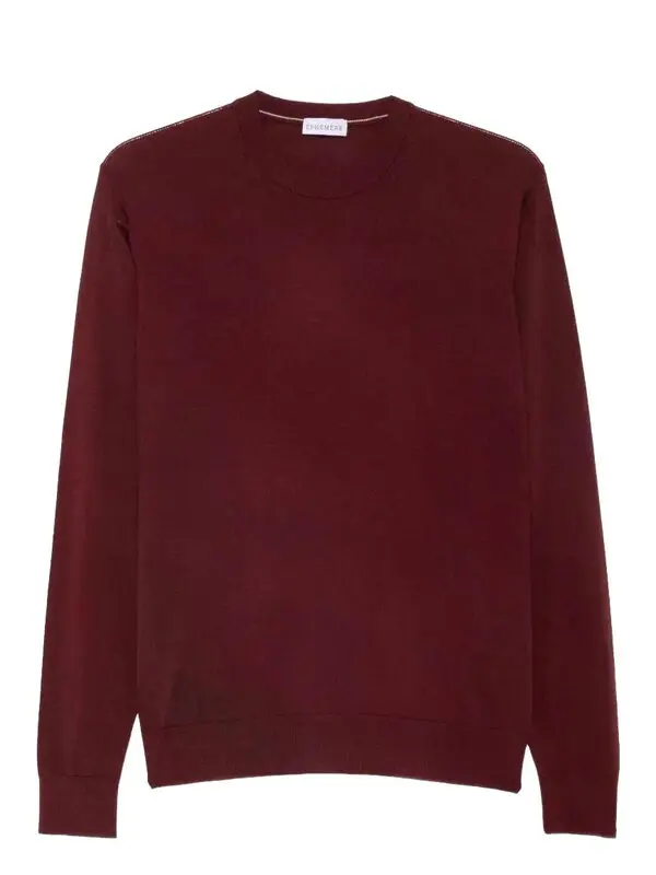 DIKTAT Crew-neck Long-sleeve Sweater - Red