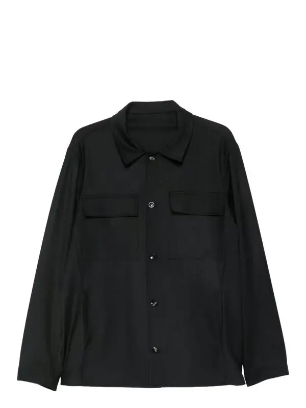 ERALDO Button-fastening Chest-pocket Jacket - Black