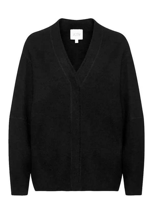 HOUSE OF DAGMAR Merino Wool Cardigan - Black