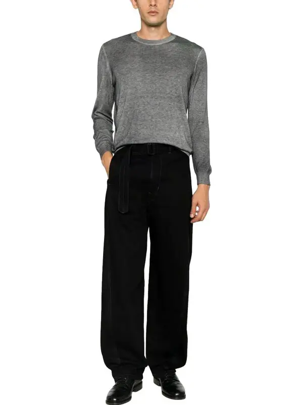Avant Toi Crew-neck Knitted Sweater - Grey