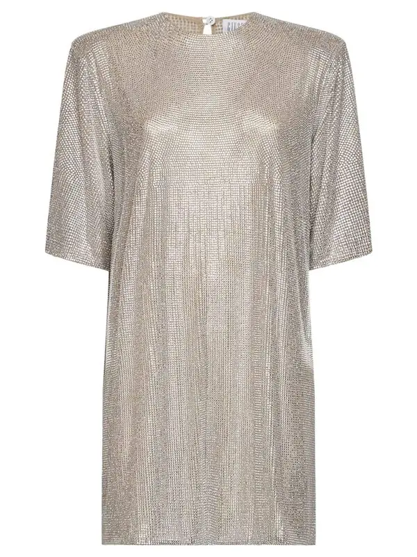Giuseppe Di Morabito Crystal Embellished Dress - Silver