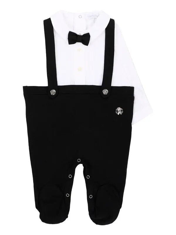 Roberto Cavalli Bow Tie Collared Onesie - Black