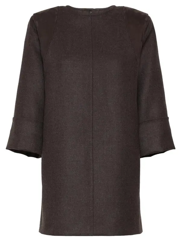 Max Mara Wool Flannel Short Dress - Mud