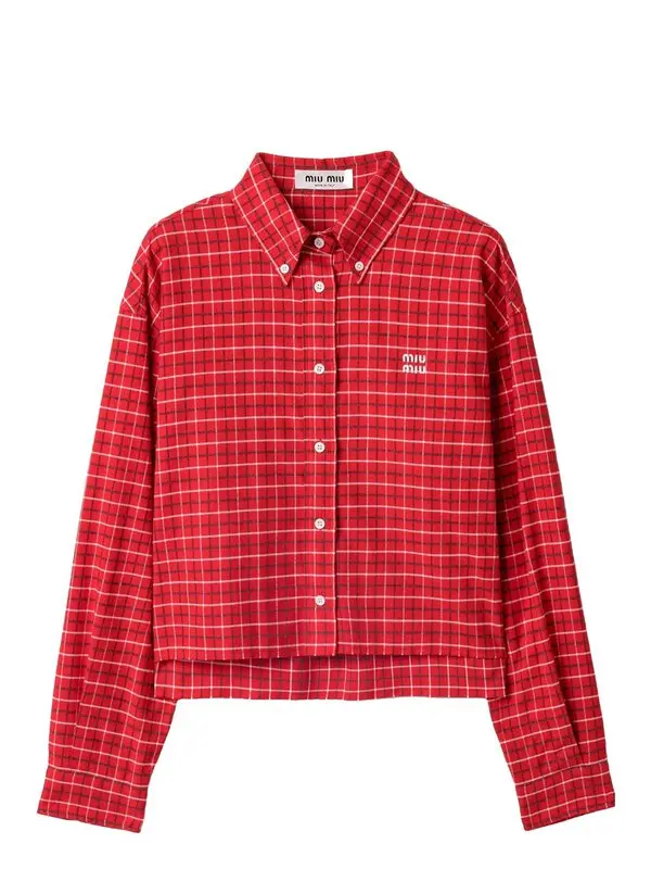 Miu Miu Flannel Shirt - Red