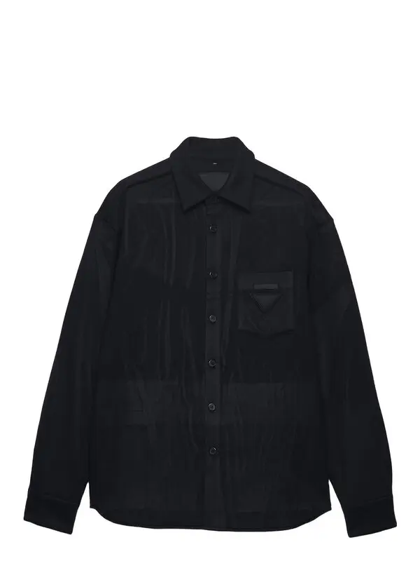 Prada Wool And Cashmere Shirt - Black