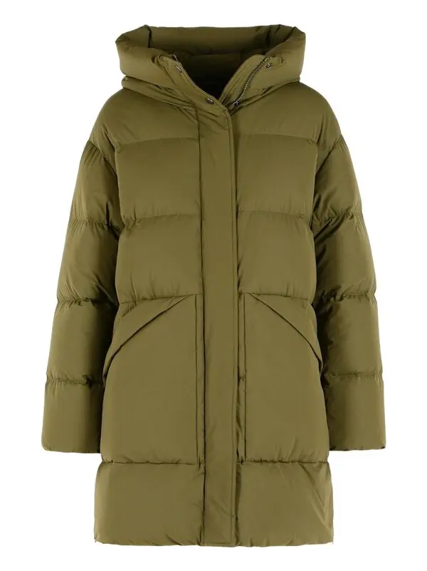 Woolrich Hooded Down Jacket - Green