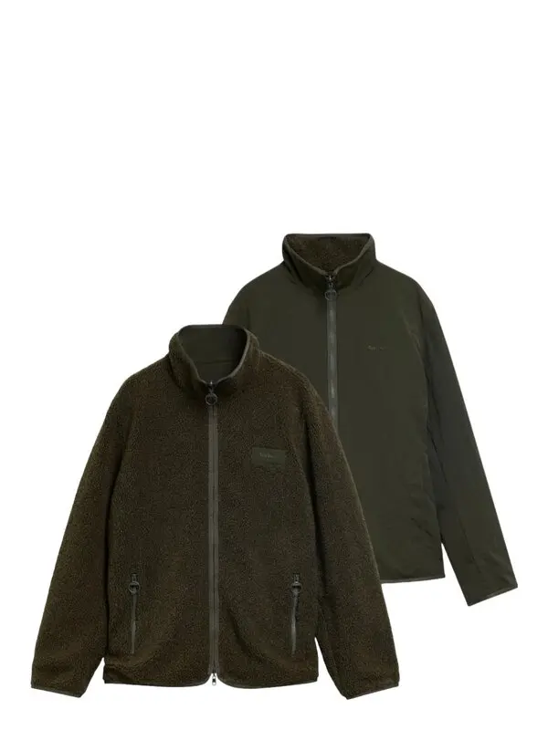 Barbour Reversible Fleece Zip-up Jacket - Sage