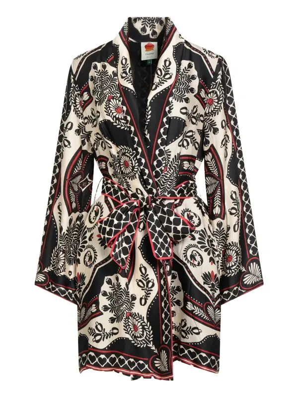 Farm Rio Floral-print Jackets - Black