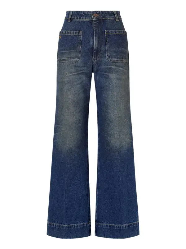 Victoria Beckham High-rise Flared Jeans - Blue
