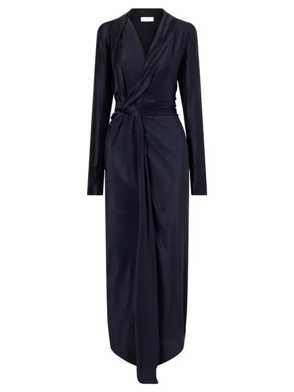 Victoria Beckham Lea Knotted-detail Midi Dress - Black