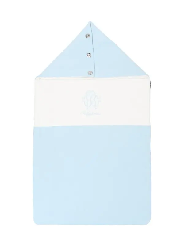 Roberto Cavalli Embroidered Logo Sleeping Bag - Blue