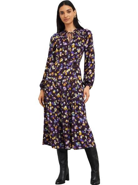 HOBBS LONDON Arbury Floral Print Midi Dress - Multi