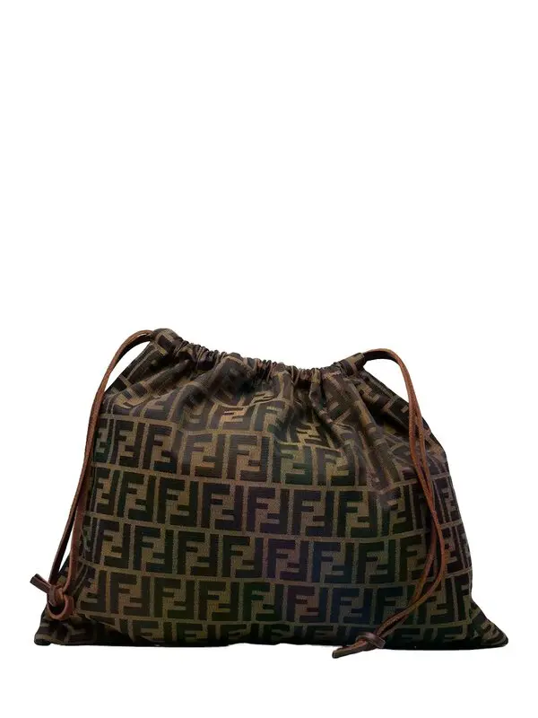 Fendi 20th Century Zucca Canvas Drawstring Pouch - Brown