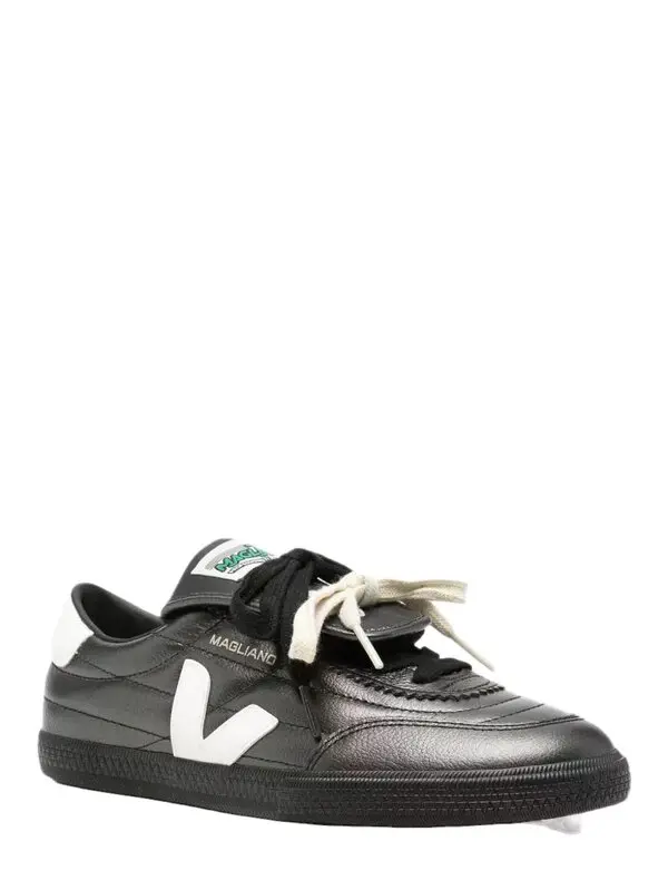 VEJA Logo-patch Leather Sneakers - Grey