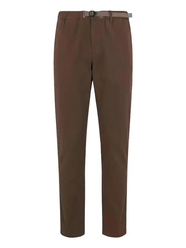 WHITE SAND Belted Elasticated-waistband Trousers - Brown