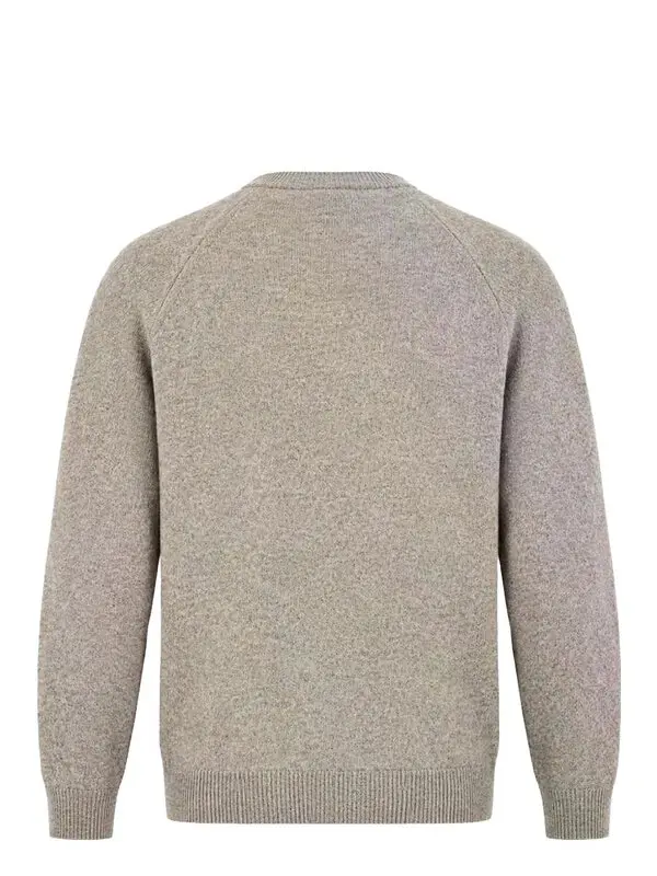 LUIGI GENTILE Raglan-sleeve Crew-neck Sweater - Grey
