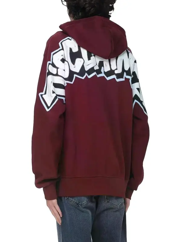 DISCLAIMER Graffiti-print Hoodie - Red