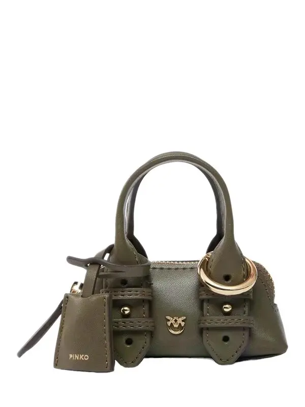 Pinko Nano Escape Mini Bag In Leather - Green