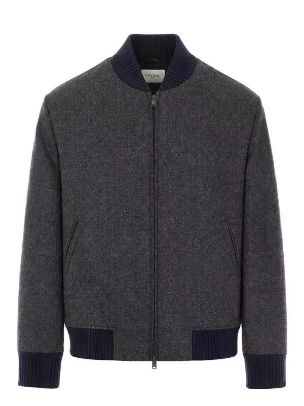 CIRCOLO 1901 Zip-up Bomber Jacket - Blue