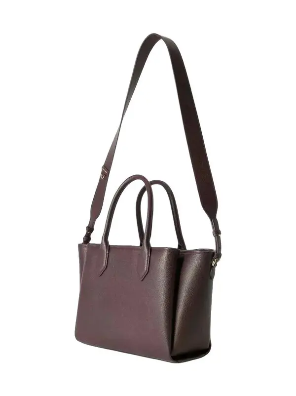 Emporio Armani Logo-patch Pebbled Tote Bag - Red