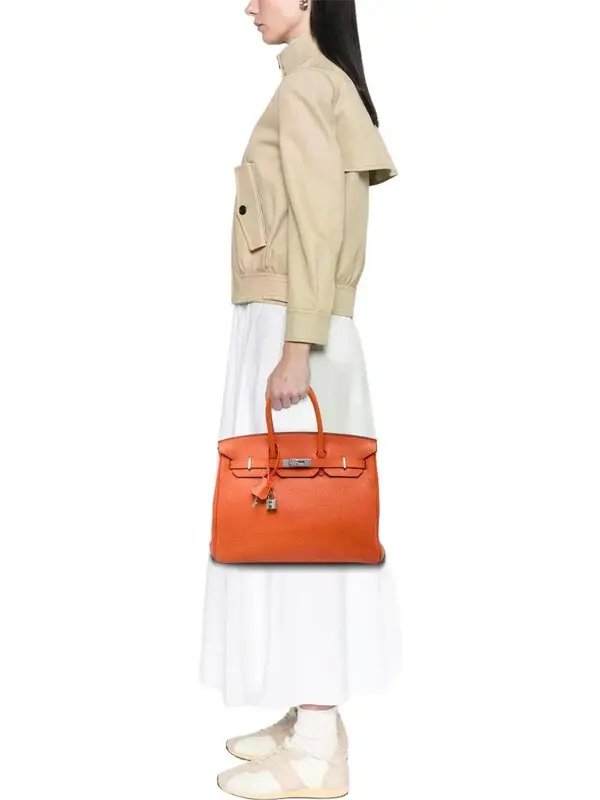 Hermès 2012 Togo Birkin Retourne 35 Handbag - Orange
