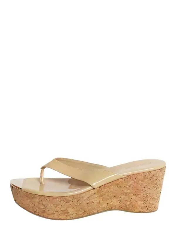 JIMMY CHOO Thong Platform Sandals - Neutrals
