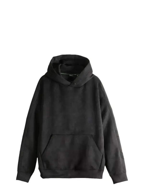 Hugo Boss X Porsche Suede-effect Pouch-pocket Hoodie - Black
