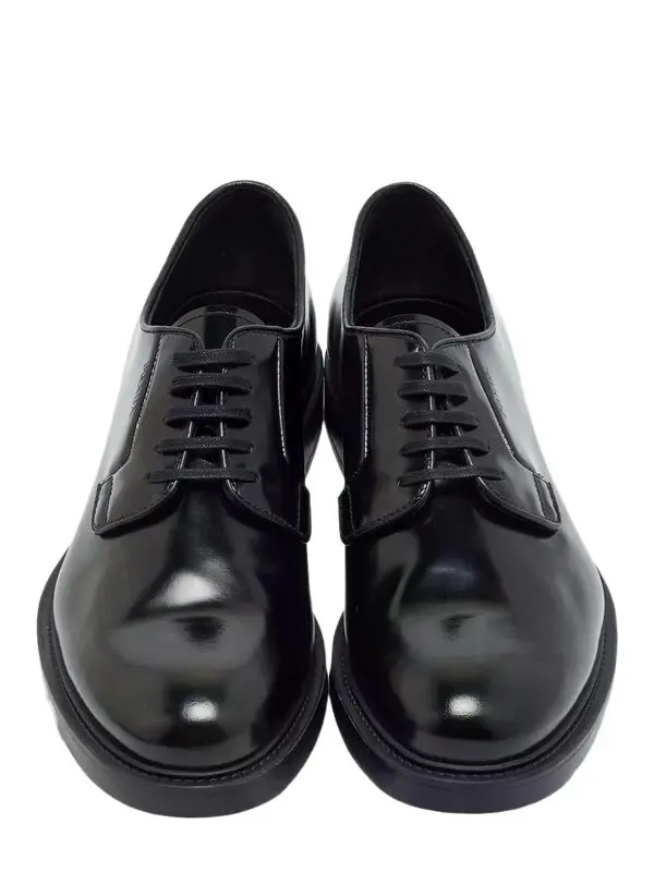 Prada Spazzolato Lace-up Derby Shoes - Black