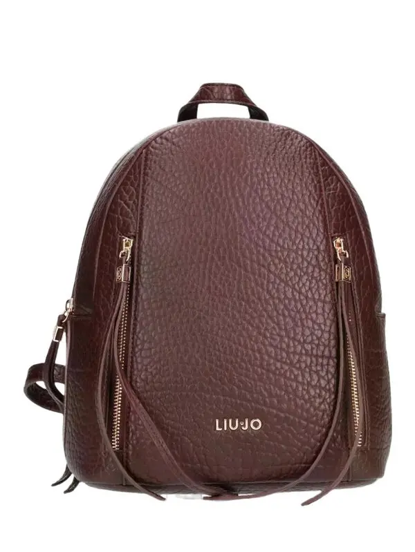 Liu Jo Grained-effect Logo-plaque Backpack - Red