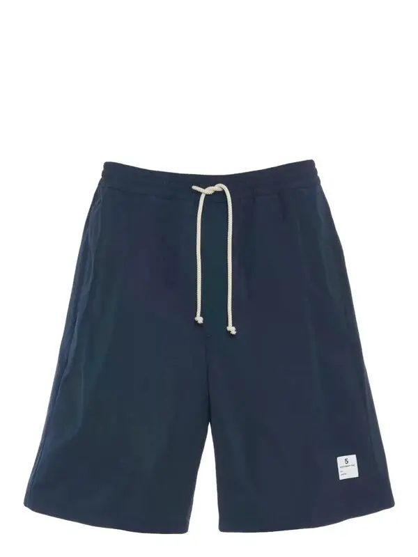 DEPARTMENT 5 Drawstring-waist Logo-patch Shorts - Blue