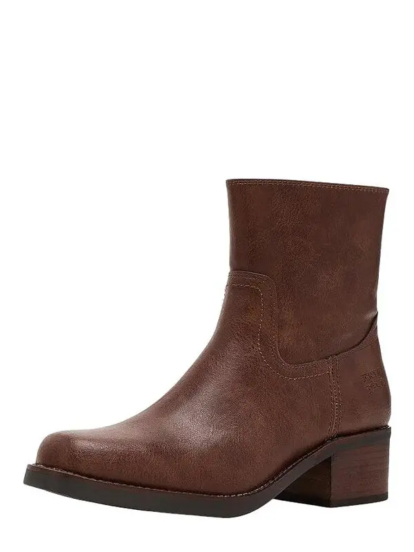 FRYE AND CO. Miranda Low Zip Boots - Walnut