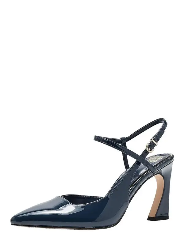 Vince Camuto Bevarin Strappy Block Heel Pumps Sandals - Deep Navy